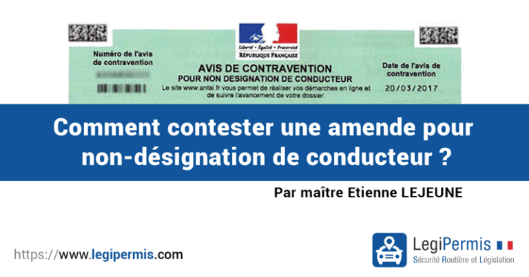 Lettre De Contestation Pour Non Designation De Conducteur